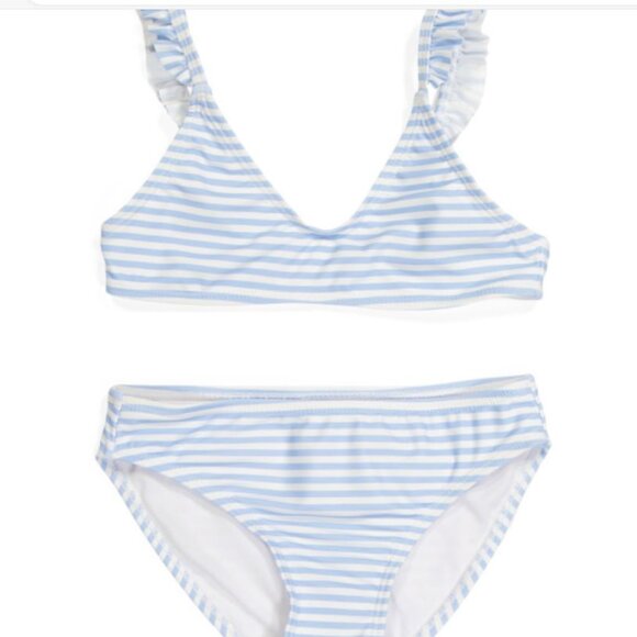 Snapper Rock | Swim | Nwt Snapper Rock Girls Twopiece Striped Frilled ...